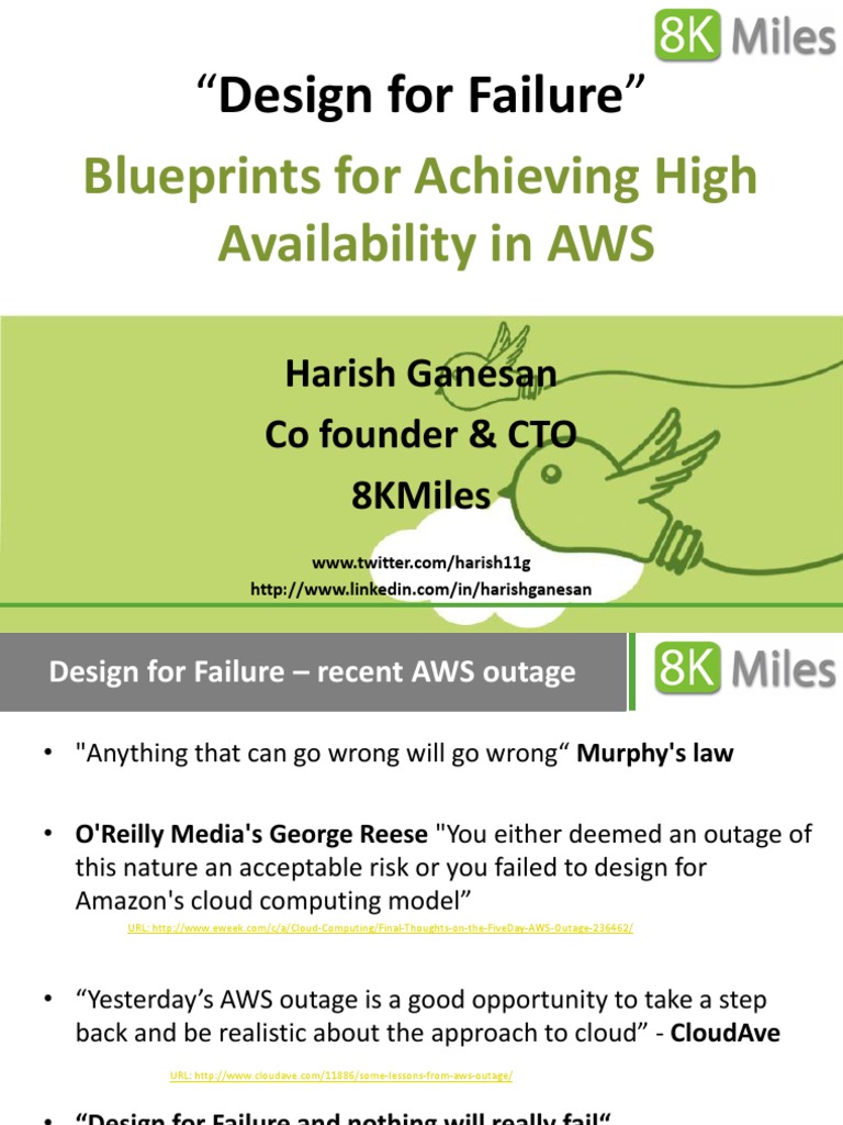 Design For Failure: Architecture Blueprints For Achieving High ...