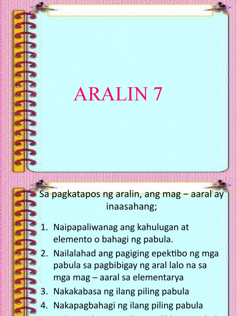 Aralin 7 Pabula | PDF
