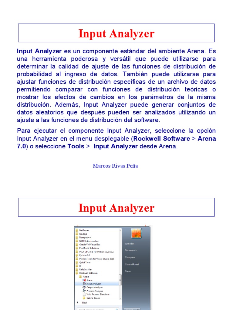 Input Analyzer | PDF | Distribución normal | Informática