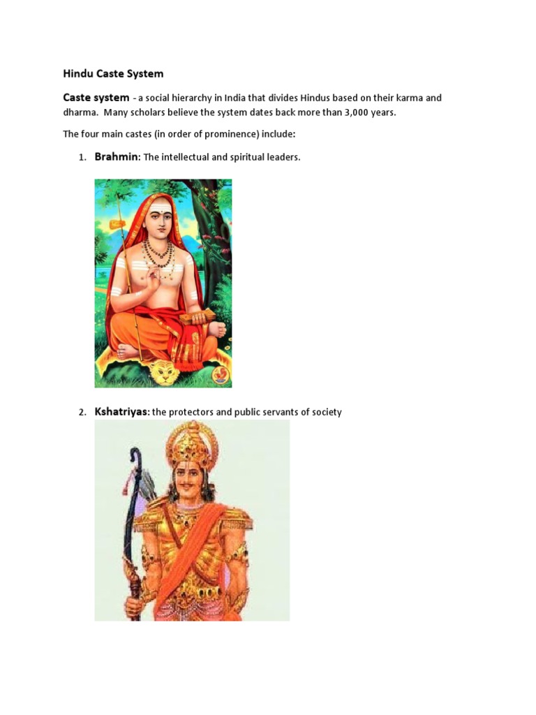 Hindu Caste System & Holidays | PDF | Caste | Indian Religions