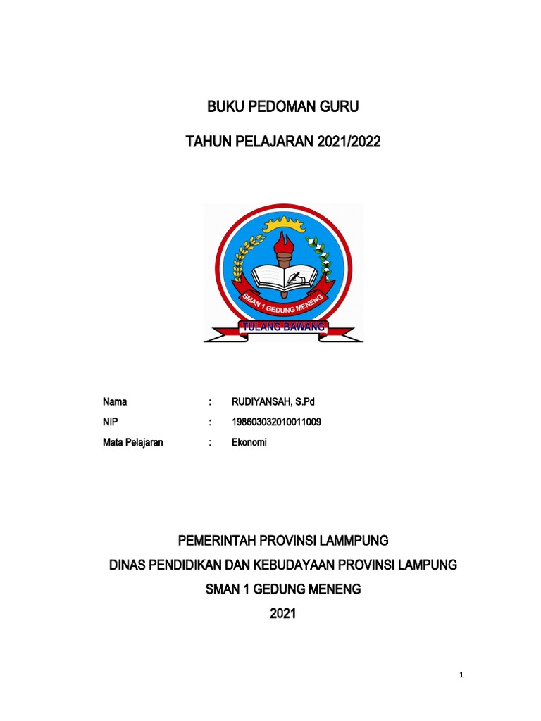Contoh Buku Pedoman Guru 2021 | PDF Contoh Buku Pedoman Guru 2021 | PDF