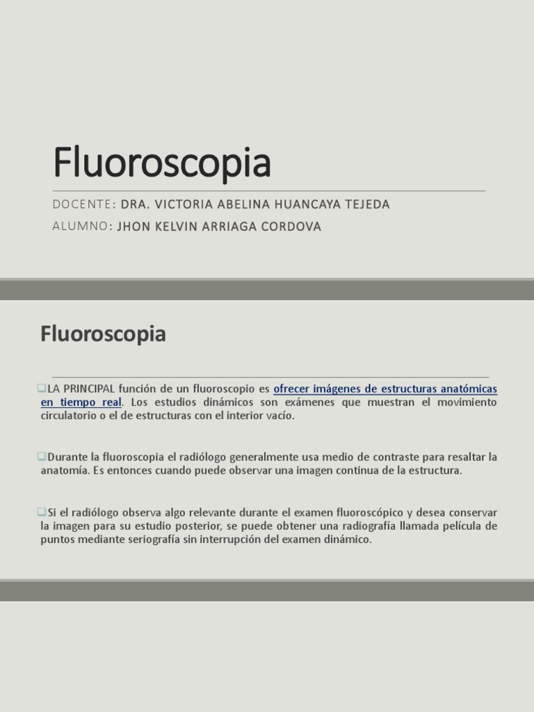 Historia y partes del fluoroscopio | PDF | Rayo X | Percepción visual