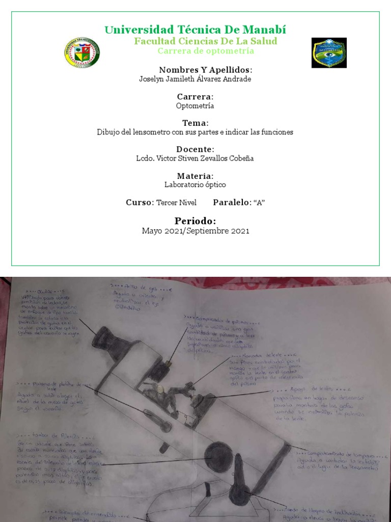 Dibujo Del Lensometro Ysus Funciones | PDF