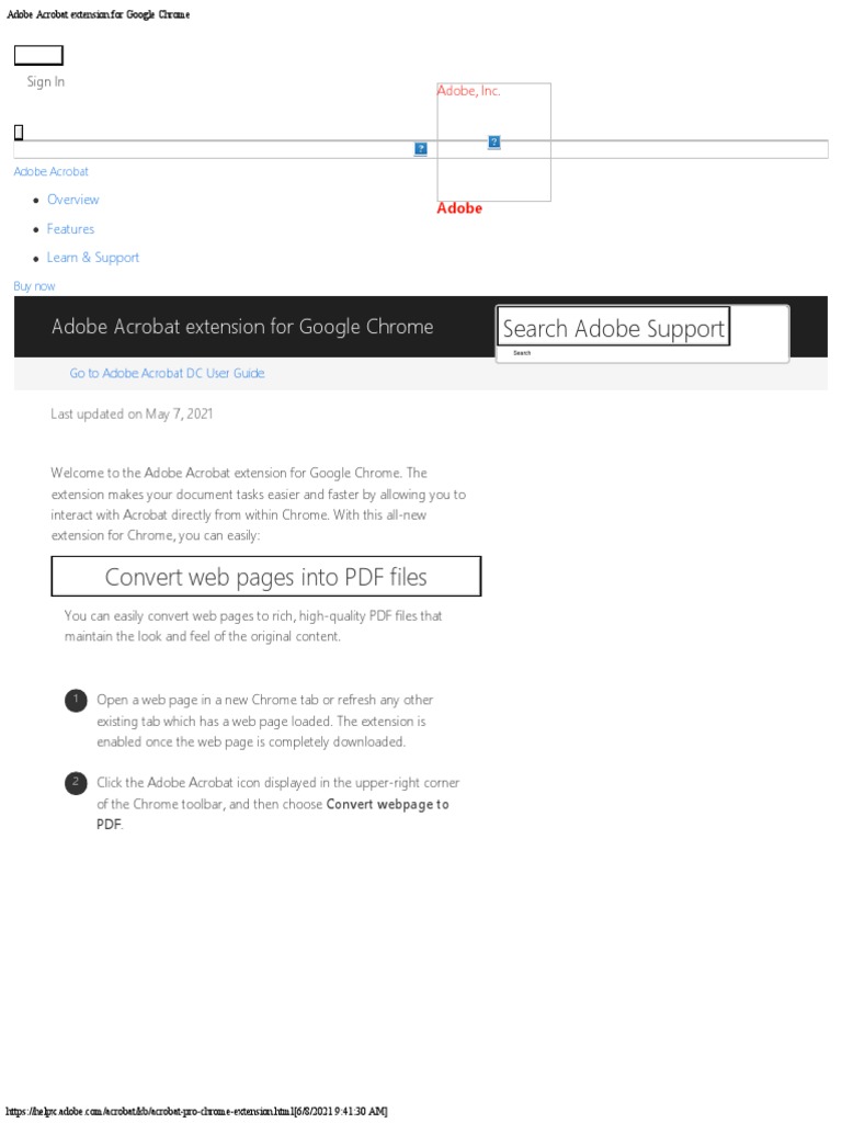 Adobe Acrobat Extension For Google Chrome | PDF | World Wide Web ...