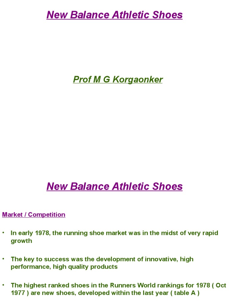 New Balance Athletic Shoes Market Analysis | PDF | Labour Economics ...