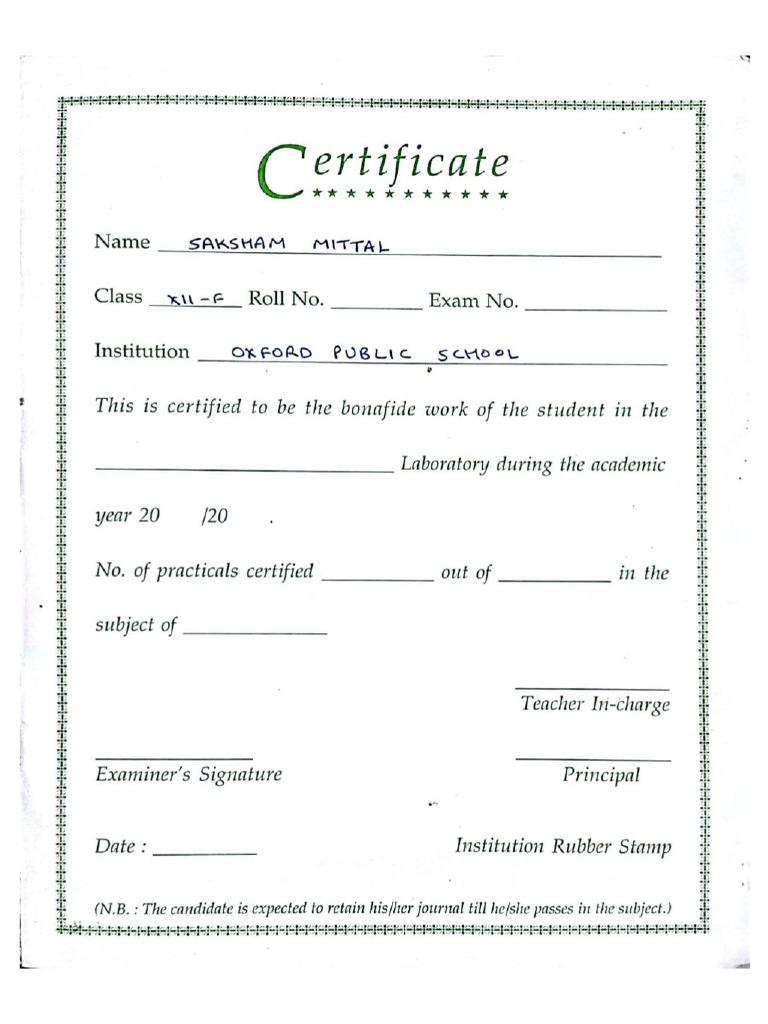 Class 12th Practical File Chemistry | PDF