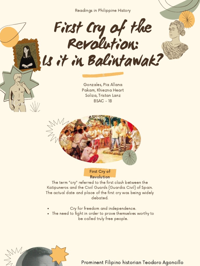 The First Cry of Revolution in Balintawak | PDF | Wars Of Independence ...