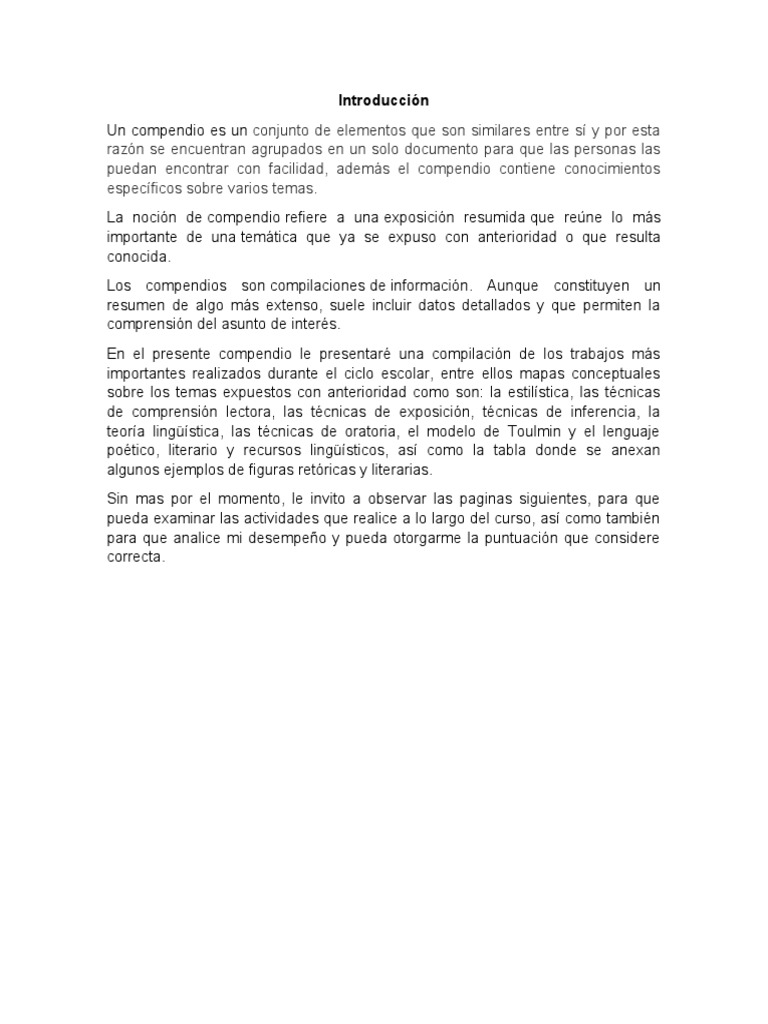 Introducción COMPENDIO | PDF