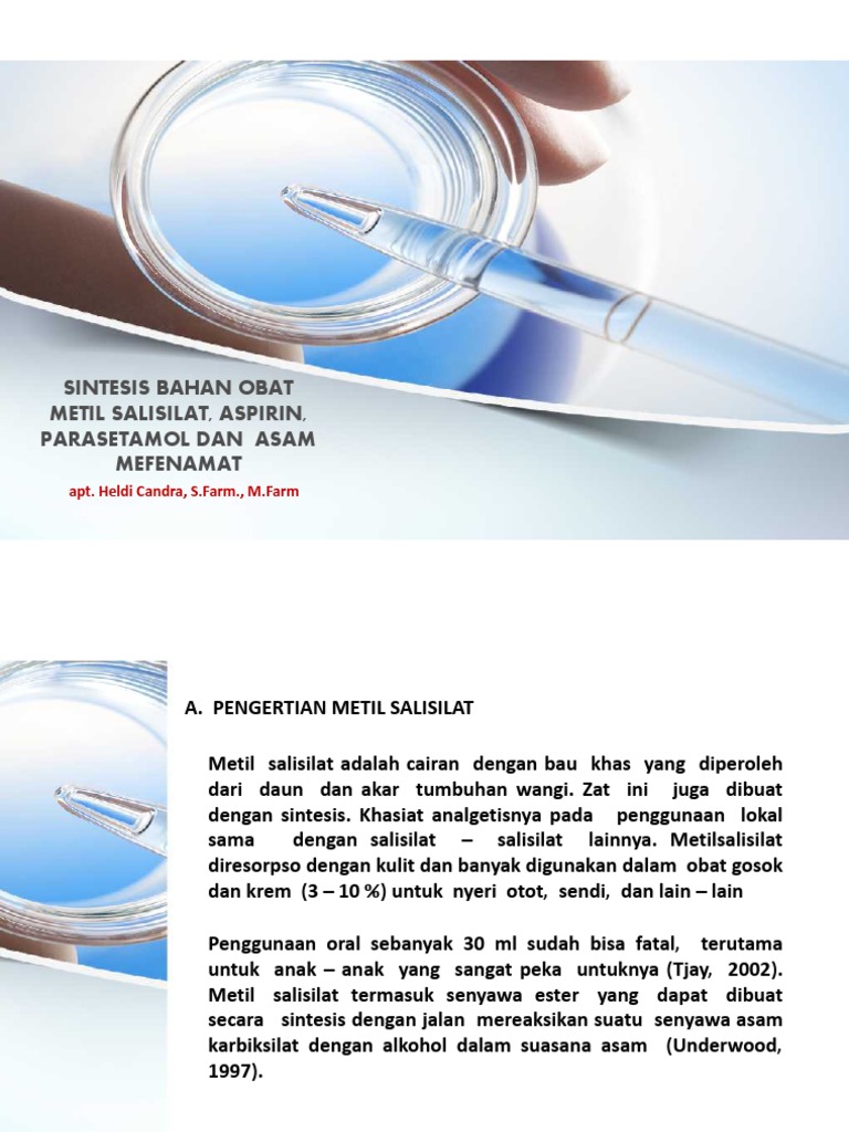 SINTESIS DAN KARAKTERISTIK OBAT ANALGETIK | PDF