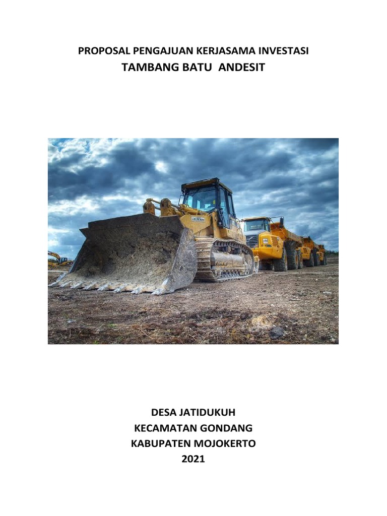 Proposal Kerjasama Tambang Andesit | PDF