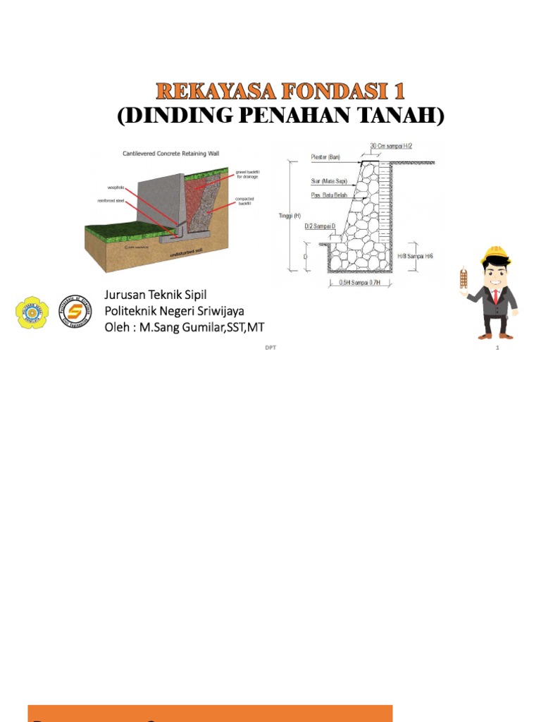 Jenis dan Fungsi Dinding Penahan Tanah | PDF
