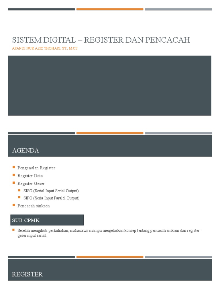 Konsep Register dan Pencacah Digital | PDF | Pengelolaan Keuangan & Uang