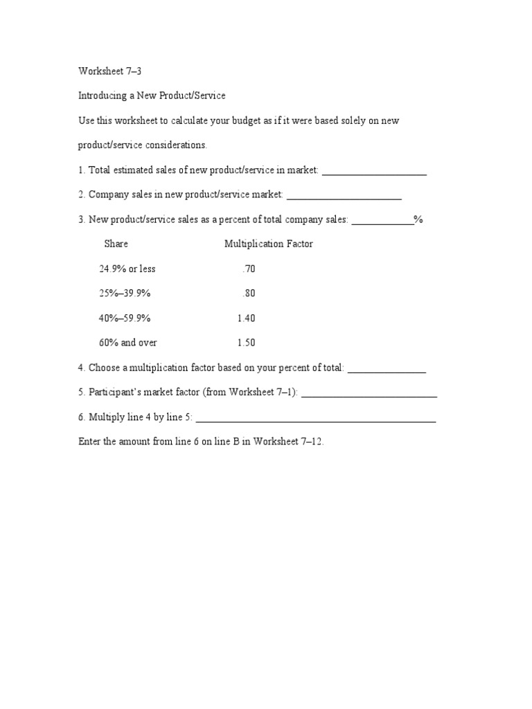 WS7 3IntroducingNewProdService | PDF | Business | Finance & Money Management