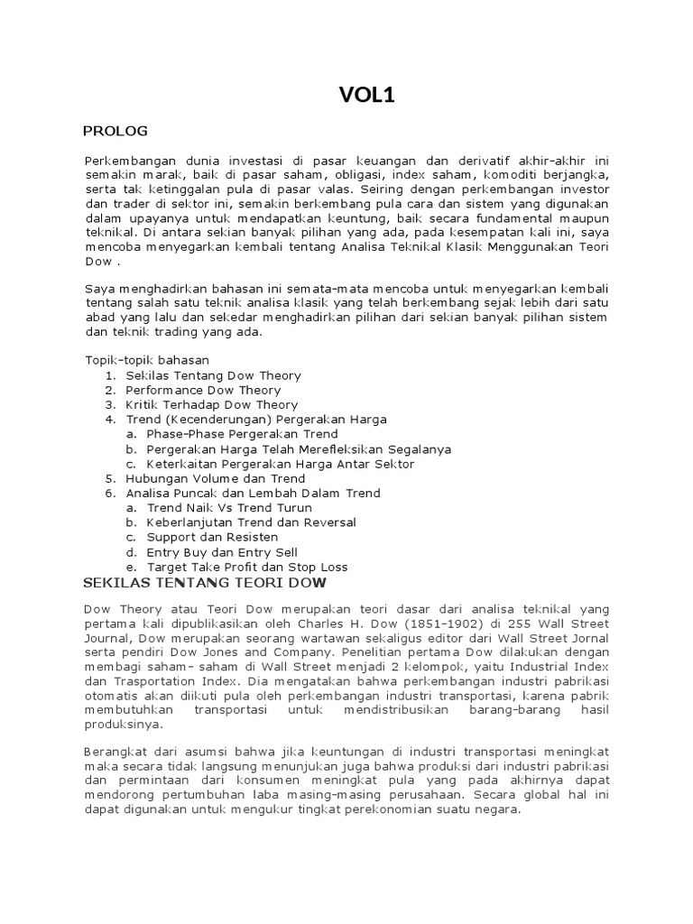 Memahami Teori Dow dalam Investasi | PDF