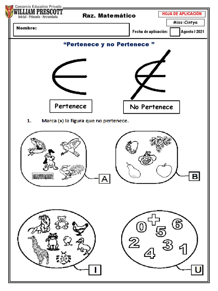 Pertenece y No Pertenece | PDF