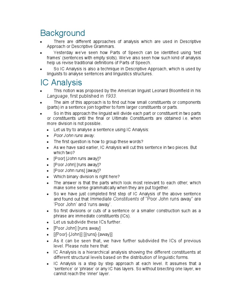 IC Analysis | PDF | Phrase | Adjective
