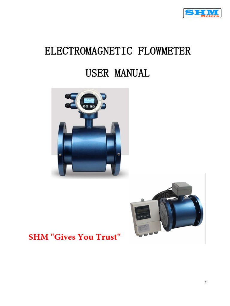 Electromagnetic Flowmeter User Manual: SHM "Gives You Trust" | PDF ...