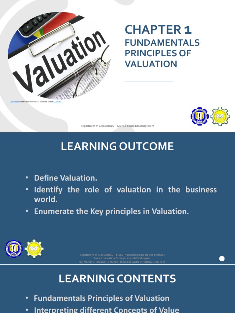 Fundamentals of Valuation Principles | PDF | Valuation (Finance ...