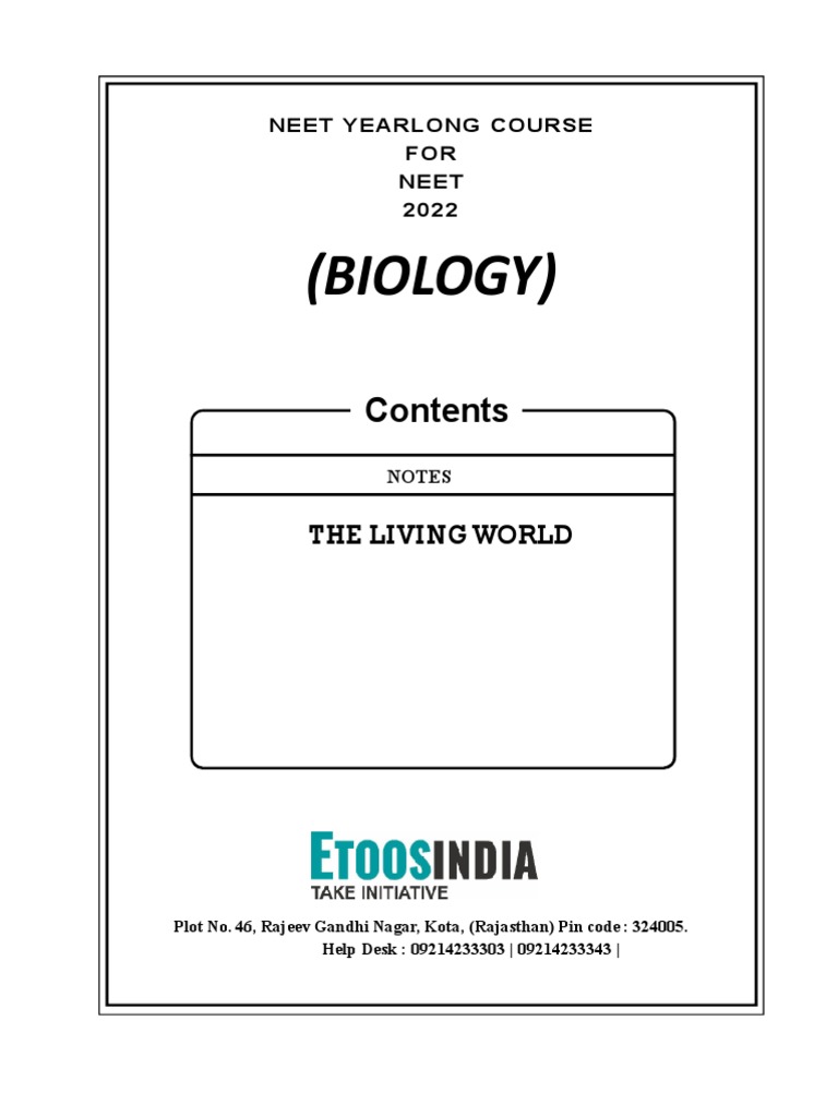 The Living World Notes | Download Free PDF | Organisms | Taxonomy (Biology)