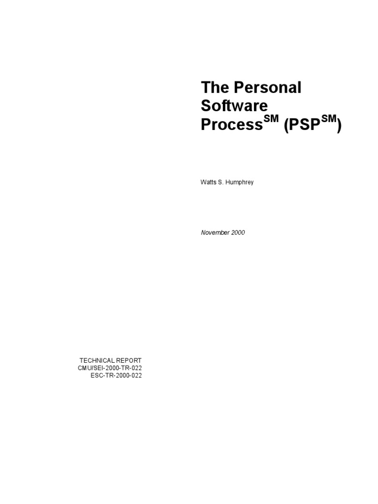 The Personal Software Process | PDF | Business | Technology & Engineering
