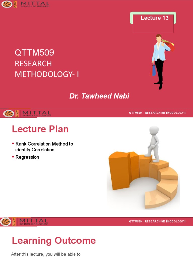 Reserch Methodology 3 Lecture 13 | PDF | Correlation And Dependence | Regression Analysis