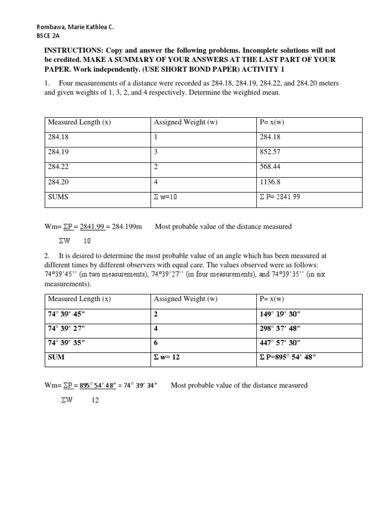 Calculating Weighted Means, Probable Errors, and Standard Deviations in ...