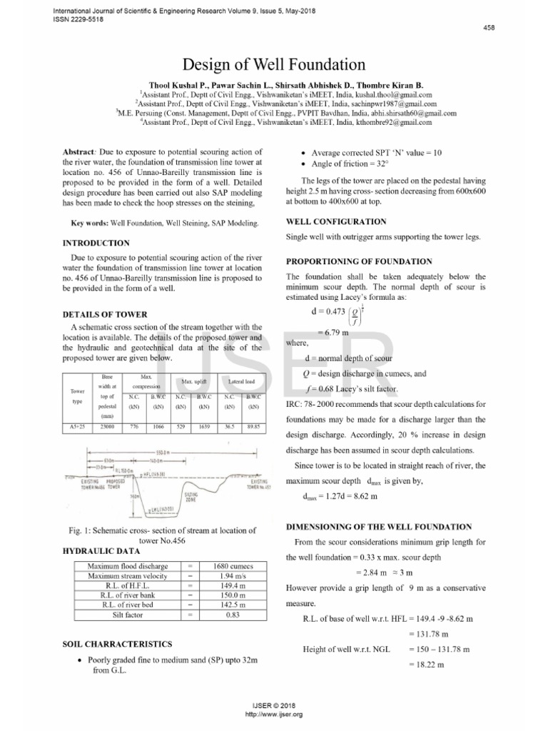 Design of Well Foundation - Design-of-Well-Foundation | PDF
