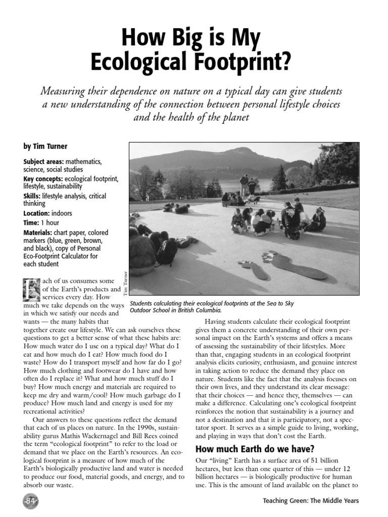 Calculate Your Ecological Footprint | PDF | Sustainability | Nature