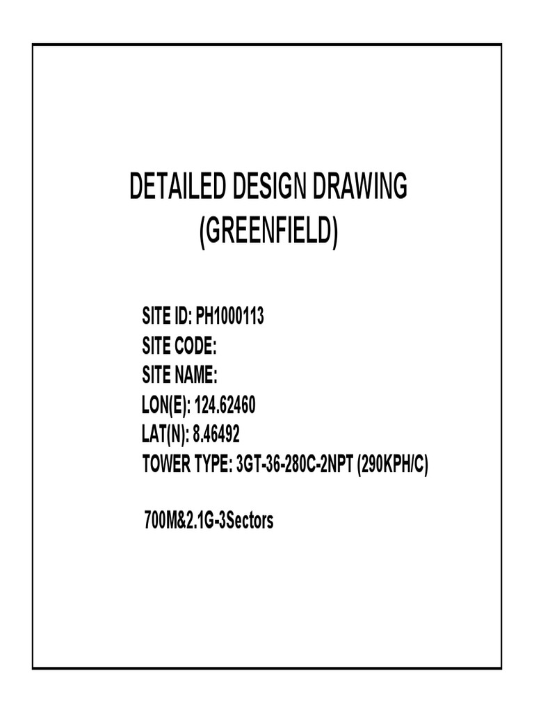 DITO Cell Site Detailed Design Drawing | PDF | High Voltage ...