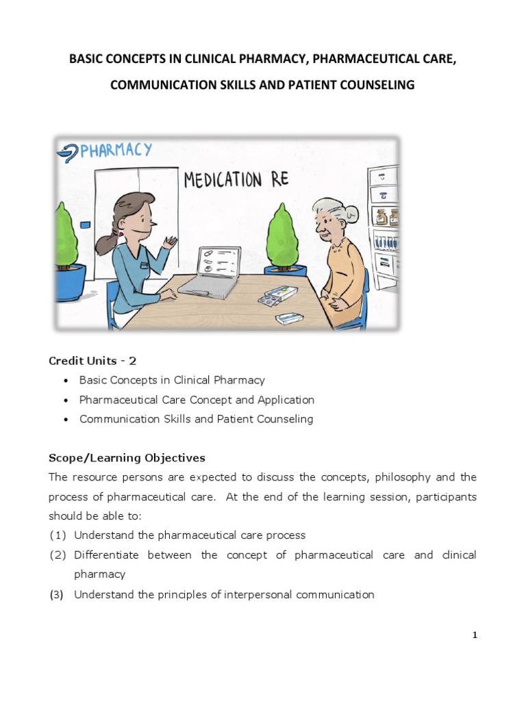 Basic - Concepts - in - Pharmaceutical - Care CLINICAL PHARMACY | PDF ...