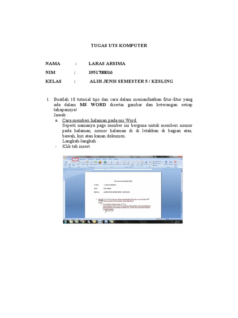 Tutorial Microsoft Word dan Excel | PDF