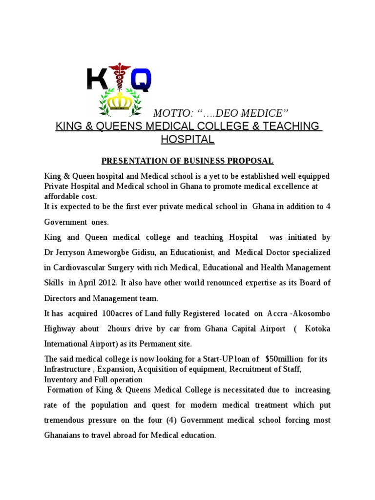 Detailed Proposal | PDF | Medical School | Hospital