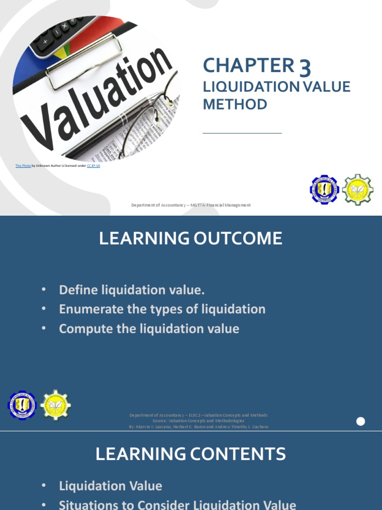 ELEC2 - Module 3 - Liquidation Value Method | PDF | Valuation (Finance) | Book Value