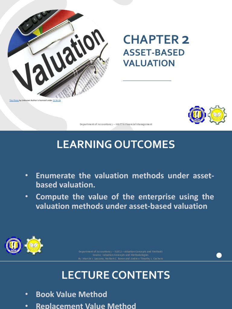 ELEC2 - Module 2 - Asset Based Valuation | PDF | Valuation (Finance) | Book Value