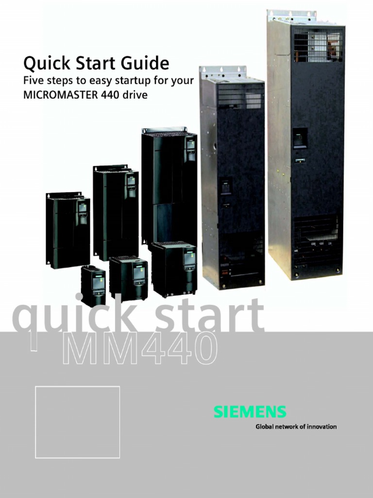 Siemens Micromaster 440 Quick Start Guide | PDF | Power Supply | Power ...