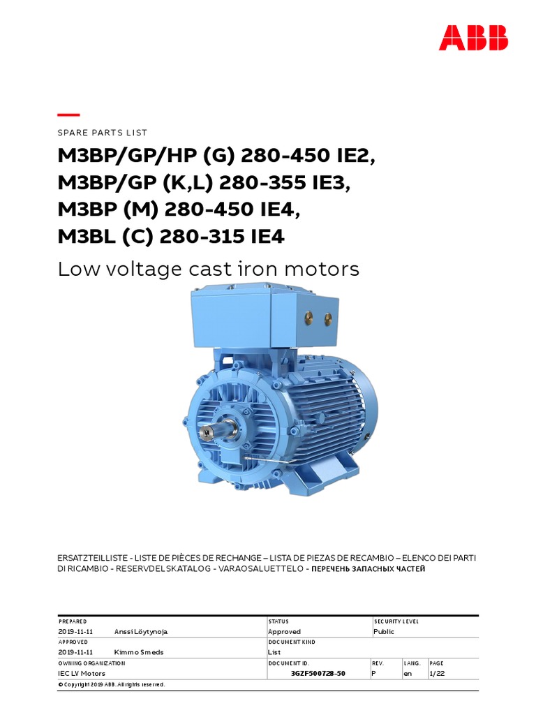 Abb M3BP Motor Spare Parts | PDF | Freedom Of Expression Law ...