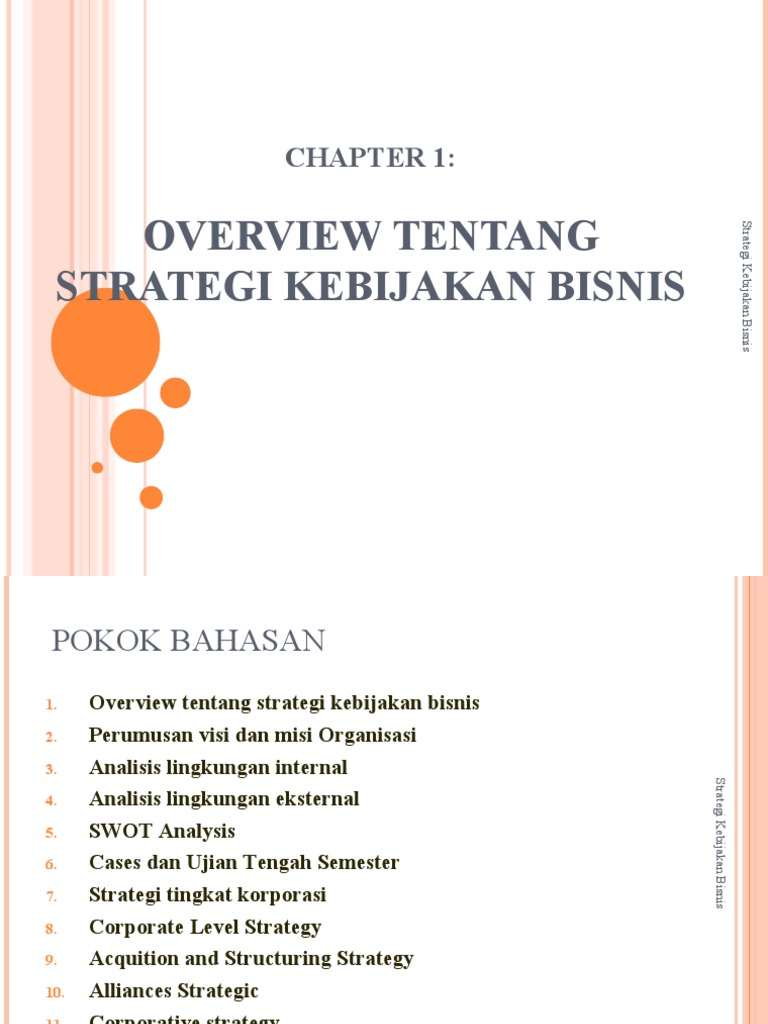 Chapter 1-Strategi Dan Kebijakan-EDITED | PDF