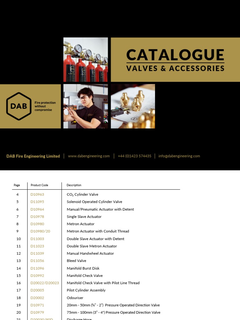 DAB 2019 Product Catalogue | PDF | Valve | Actuator