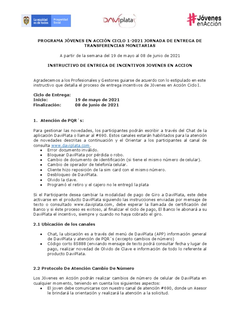 Entrega de Incentivos en Jóvenes en Acción | PDF | Autenticación ...