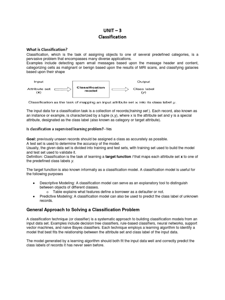 Classification And Decision Tree Induction An Overview Of Supervised Learning Techniques For