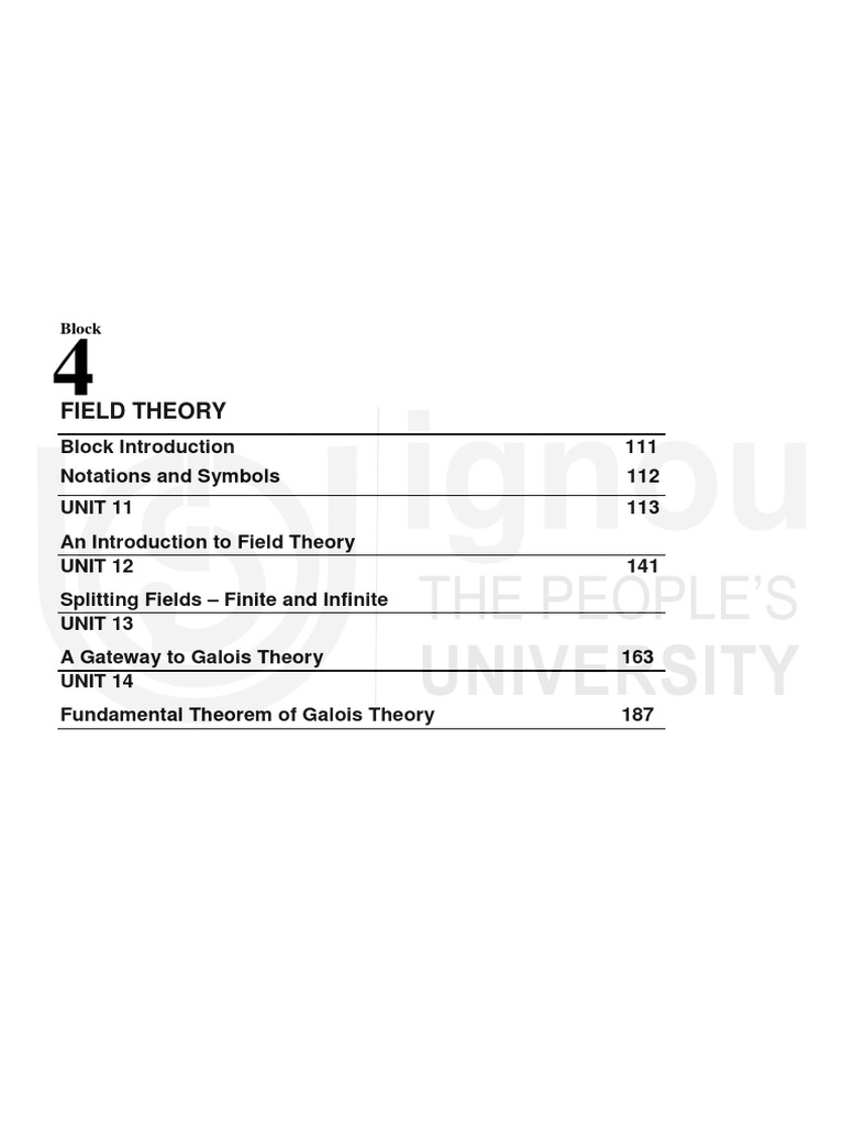 Field Theory | PDF | Field (Mathematics) | Ring (Mathematics)