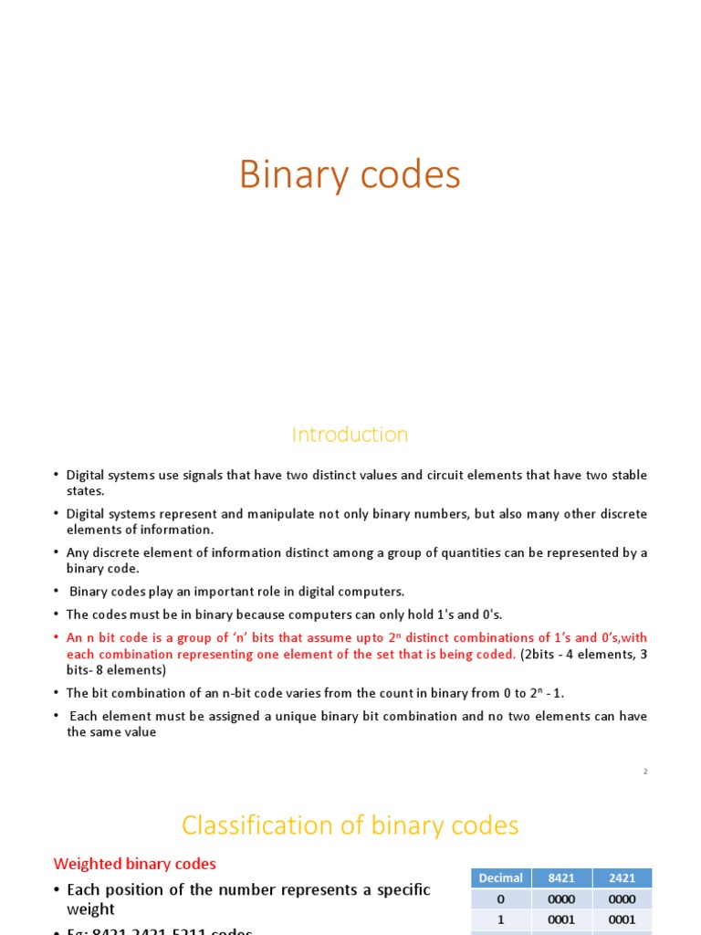 11 Binary Codes | PDF | Binary Coded Decimal | Ascii