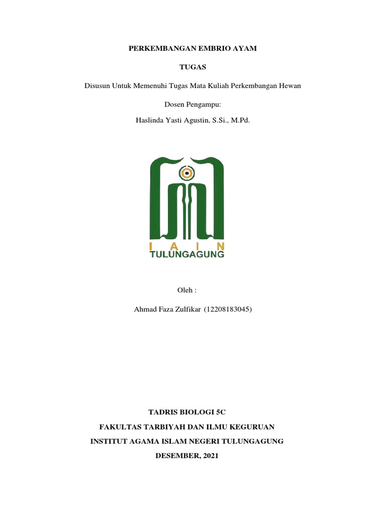 Perkembangan Embrio Ayam | PDF