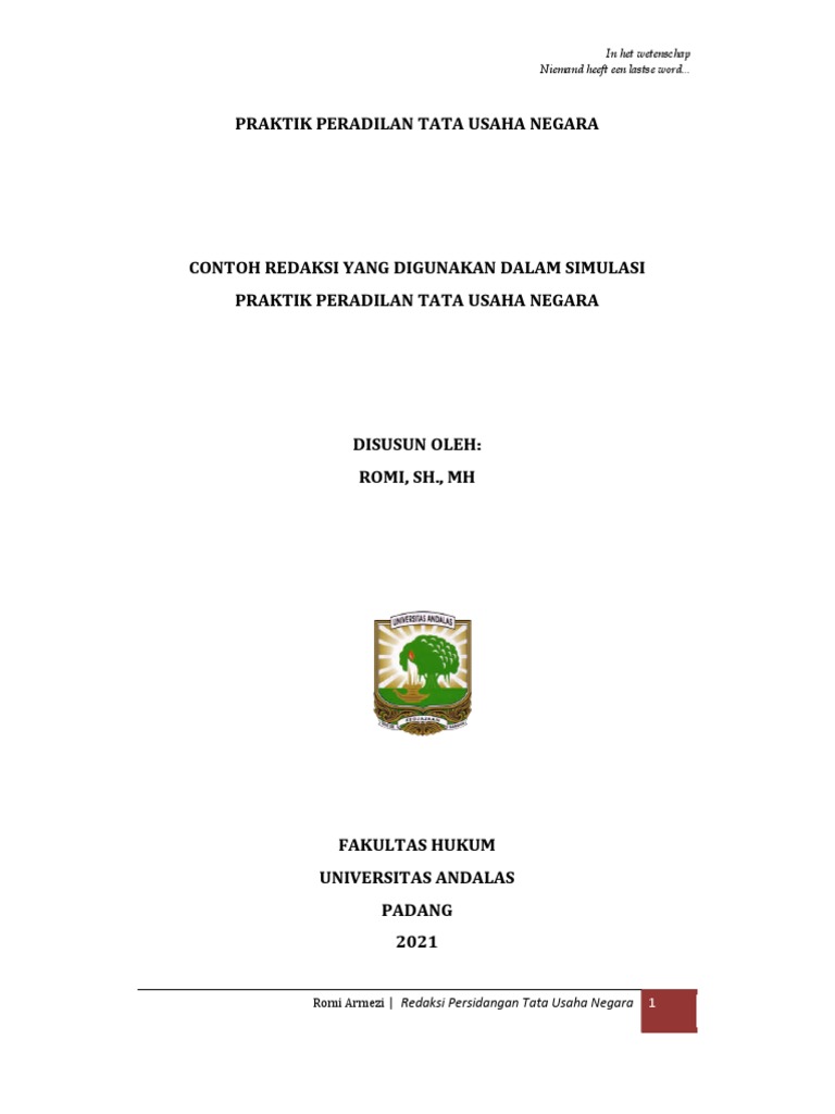 2-Contoh Redaksi Persidangan-Rev | PDF