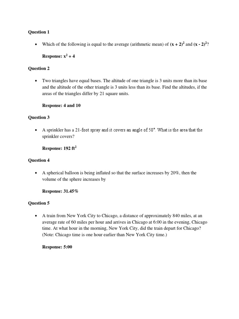 Review Pre Lim Exam | PDF | Area | Sphere