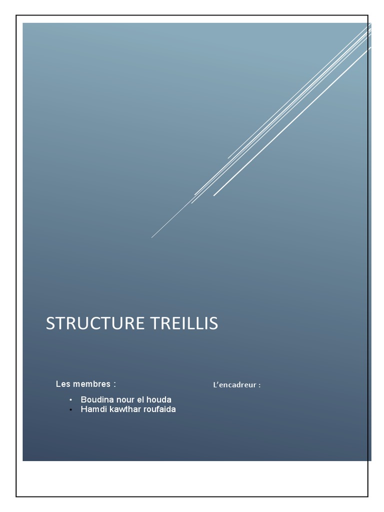 Structure en Treillis : Définition et Types | PDF | Treillis ...