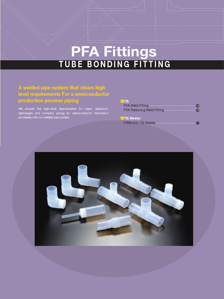 PFA Fittings: Tube Bonding Fitting | PDF | Pipe (Fluid Conveyance ...