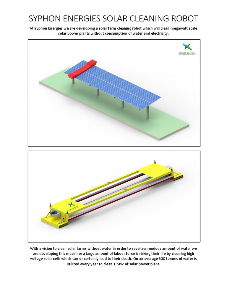 Development of an Autonomous Solar Cleaning Robot to Clean Megawatt ...