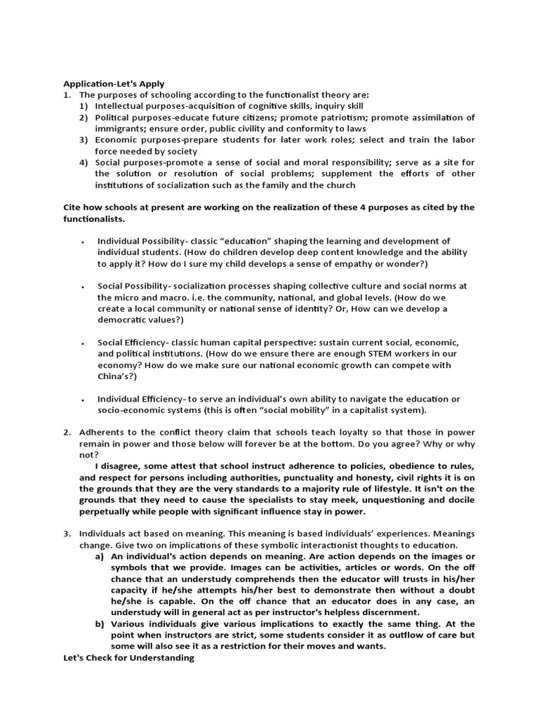 Activity 3 | PDF | Socialization | Institution