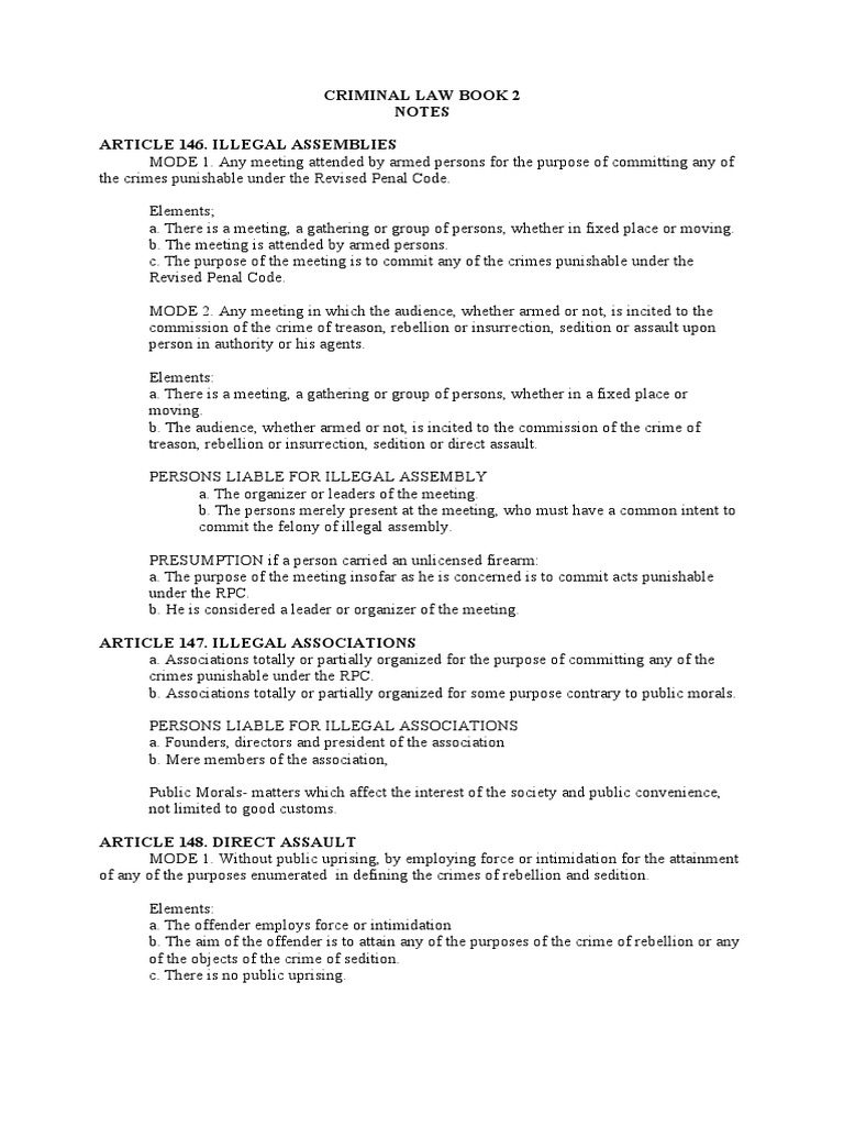 CRIMINAL LAW BOOK 2-Part 2 | PDF | Forgery | Assault